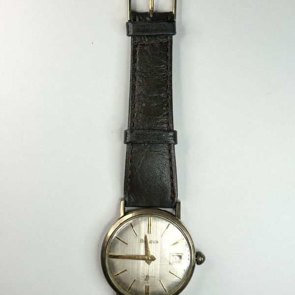 Vtg Bulova M6 Self Winding Automatic Men's Watch Gold Tone Date Working ...