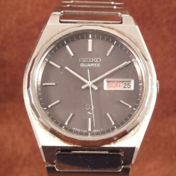 Vintage SEIKO QUARTZ SQ 7123-9000 Watch with German/English Day Wheel ...