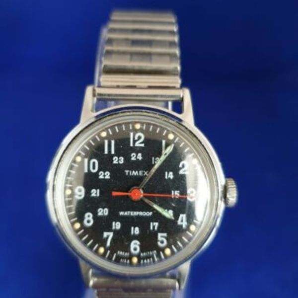 Vintage 1972 Timex Sprite Military Dial Manual Wind Watch ...