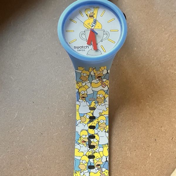 SWATCH Homer Simpson #1 Dad Menâ s Watch | WatchCharts Marketplace