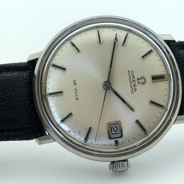 OMEGA DE VILLE STAINLESS STEEL AUTOMATIC MINT ORIGINAL DIAL 166033-TOOL ...