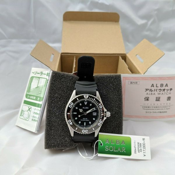 SEIKO solar movement diver ALBA AEFD530 Solar 200m Divers Men's Watch ...