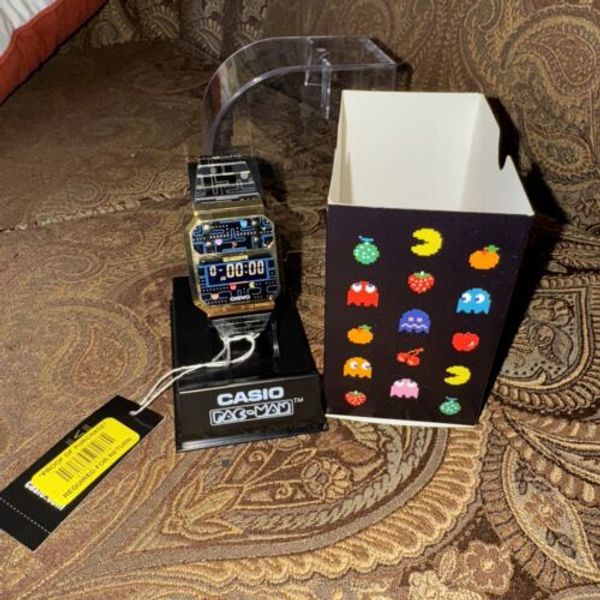 Casio A100WEPC Pac-Man Limited Edition Digital Watch Retro Gaming Style ...