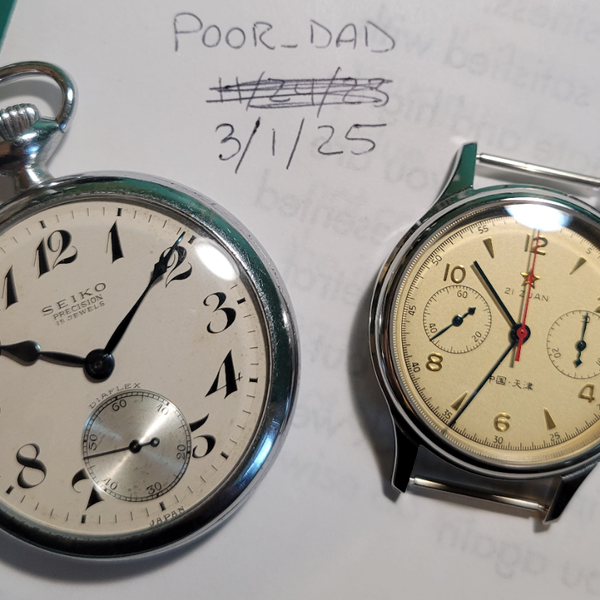[WTS] Seiko pocket watch and Seagull chronograph | WatchCharts Marketplace