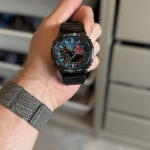 Hand-Painted Casio GShock GA2100 Mod Orange - High Quality CasiOak Mods ...
