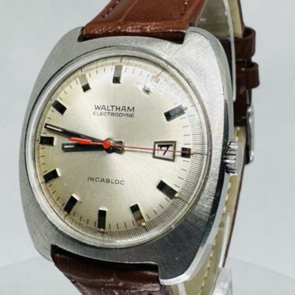 Vintage France WALTHAM Electrodyne 13J Swiss R148 Silver Dial D 36mm ...