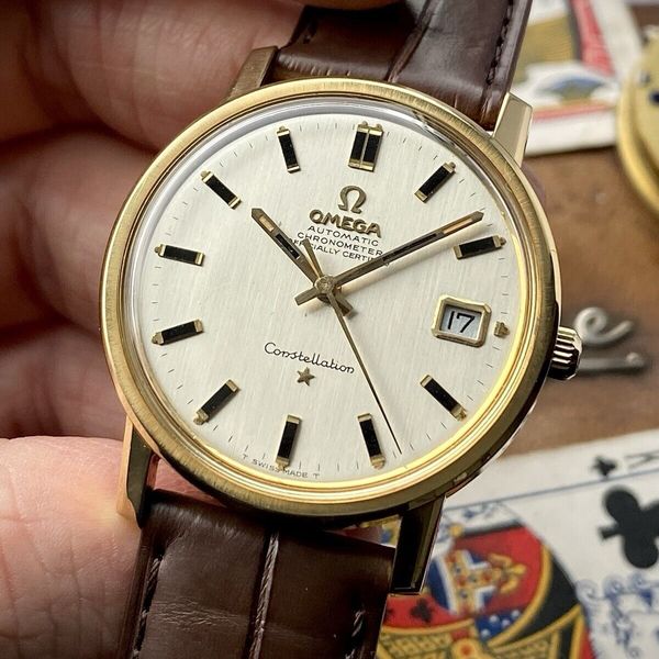 1968 Omega Constellation Chronometer 18ct gold ref 168.018, Cal 564 ...