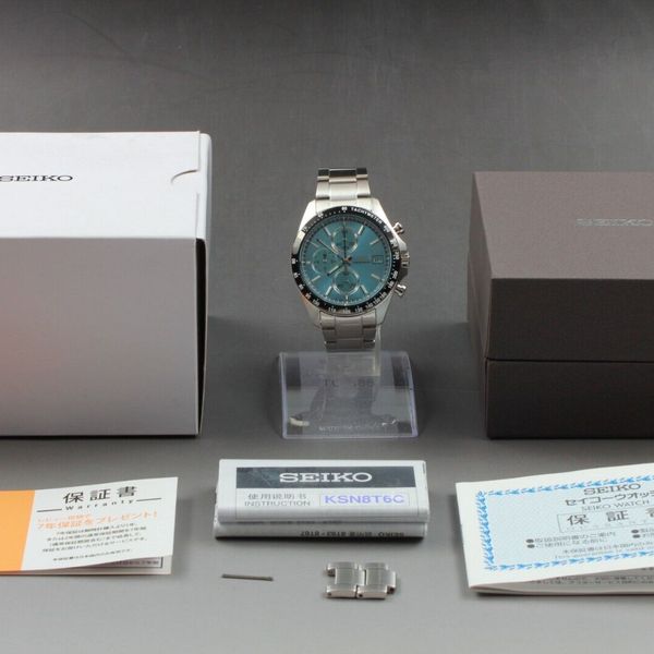 *MINT /Box* Seiko SBTR029 8T67-00C0 Chronograph Quartz Blue Stainless ...