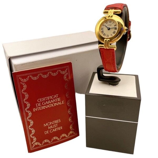 Cartier Must Colisee Roman Index Watch Wristwatch SM Women's White Dial ...