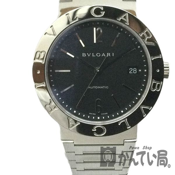 T [BVLGARI] Bulgari Bulgari BB38SS Stainless Steel Black Dial Automatic ...
