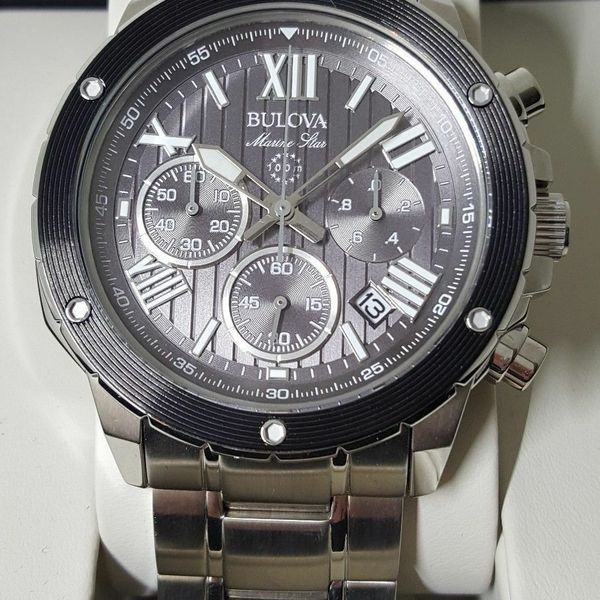 Bulova 98B281 Marine Star Stainless Steel Men's Chronograph Watch ...