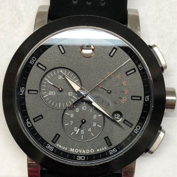 Movado Museum Sport Chronograph Watch 44mm 07.1.14.1162 w/Box ...