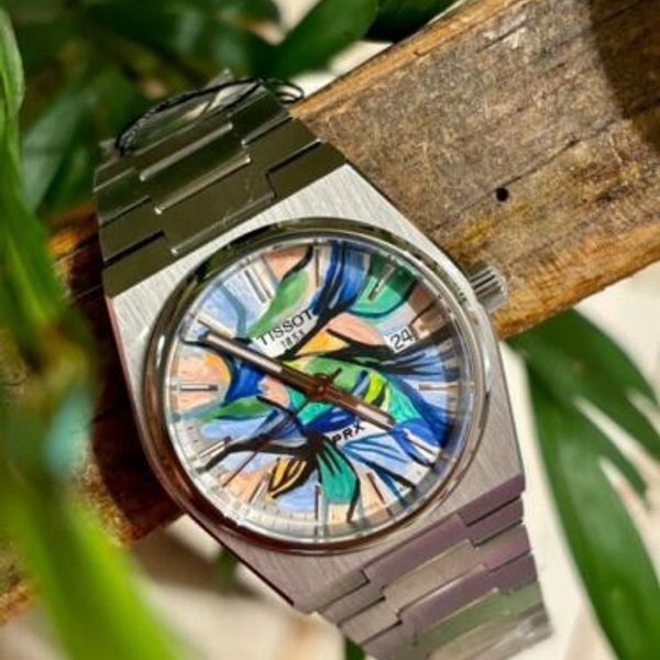 Tissot prx white custom dial 35mm unisex watch new with box ...