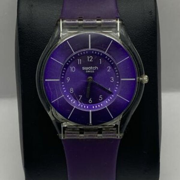 33mm Swatch Skin Swiss Wristwatch Purple Untested For Parts/Repair ...
