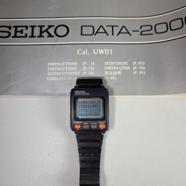 Seiko Data 2000 Wrist Watch Digital (Has Issue Read Description ...