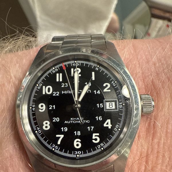 Hamilton Khaki Field Men's Black Watch - H704450 Automatic Stainless ...