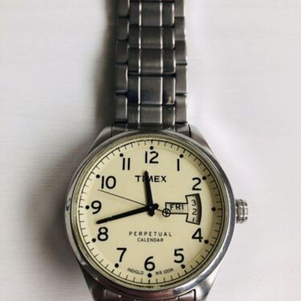 Timex Perpetual Calendar, 40mm All Stainless Steel, Quartz Watch With ...