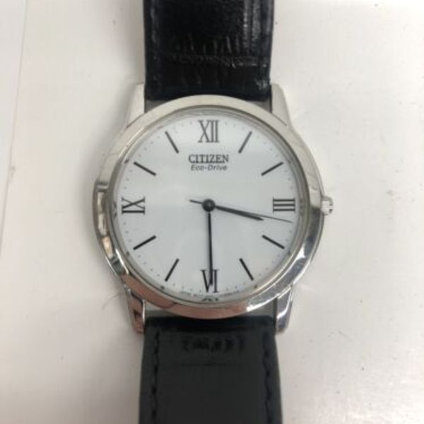 Citizen G431-T001815 Stiletto Men's Eco-Drive watch white dial black ...
