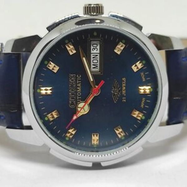 Citizen Wrist Watch Automatic Day & Date Dial Blue Colour Style Causal ...