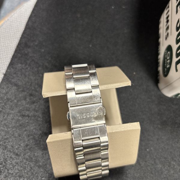 Fossil New Men's Bannon 3 Hand Date Green Dial Silver Tone Watch BQ2506 ...