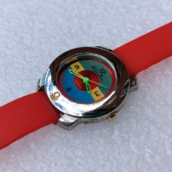United Colours Of Benetton Vintage Watch - Quartz with red strap 90s ...
