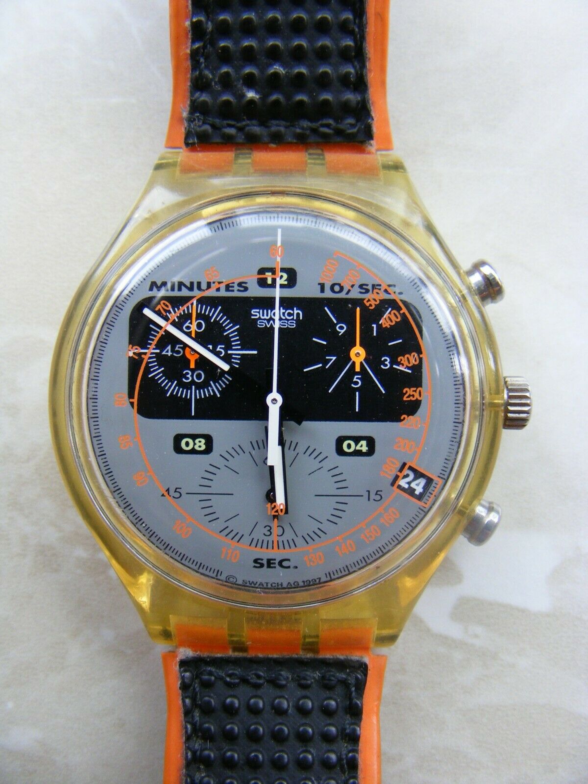 SWATCH CHRONOGRAPH SCK413 - OVERDRIVE / AG1997 - RACING CHRONOGRAPH ...