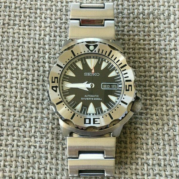 Rare SEIKO SRP307 Black MONSTER Diver, Japan, 2nd Gen, Excellent ...