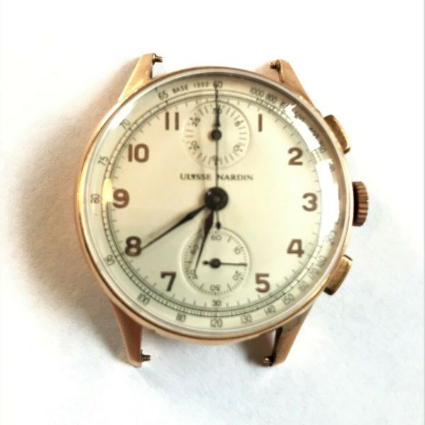 ULYSSE NARDIN VINTAGE CHRONOGRAPH MECHANICAL SWISS WATCH 18K SOLID GOLD | WatchCharts