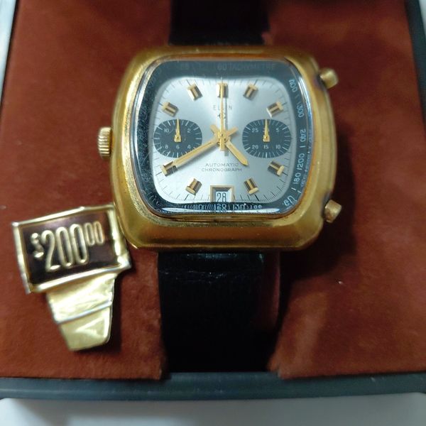 VINTAGE ELGIN CHRONOGRAPH AUTOMATIC CROWN AT 9 | WatchCharts Marketplace