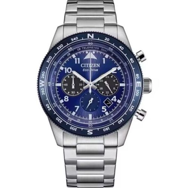 Citizen Mens Watch Chronograph Blue Face Steel Band | WatchCharts ...