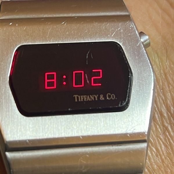 VINTAGE TIFFANY & CO CONCORD LED DIGITAL WATCH Watch and Box ...