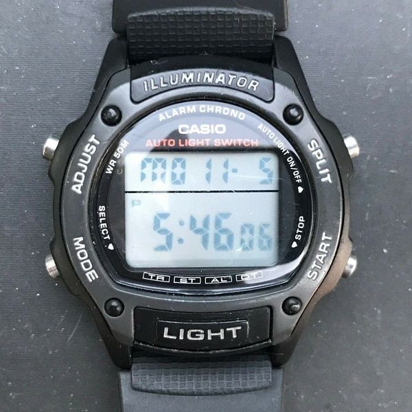 CASIO W-93H-1AV (1949) Illuminator Digital Chronograph Unisex 35mm ...