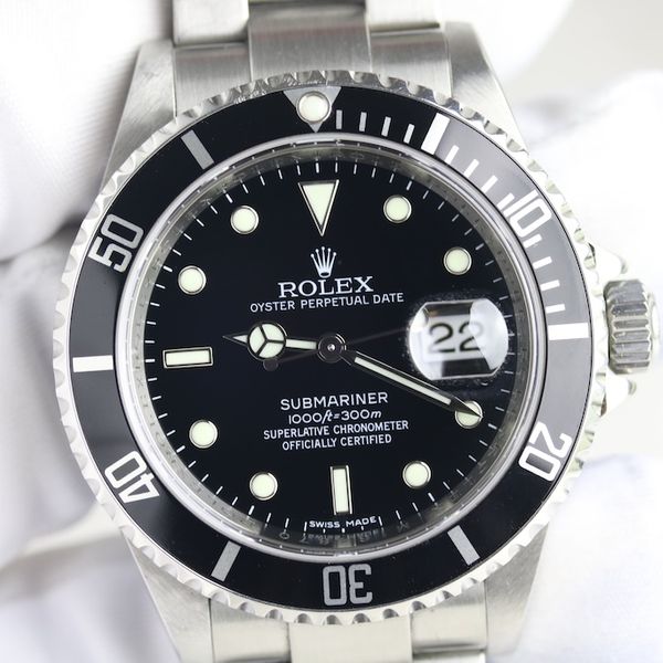 FS: 2007 Rolex 16610 Submariner 40mm Inner Bezel Engraved with Box ...