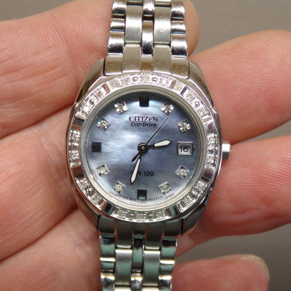 Women's CITIZEN "Eco-Drive" Solar Powered Water-Resistant Watch - Works ...