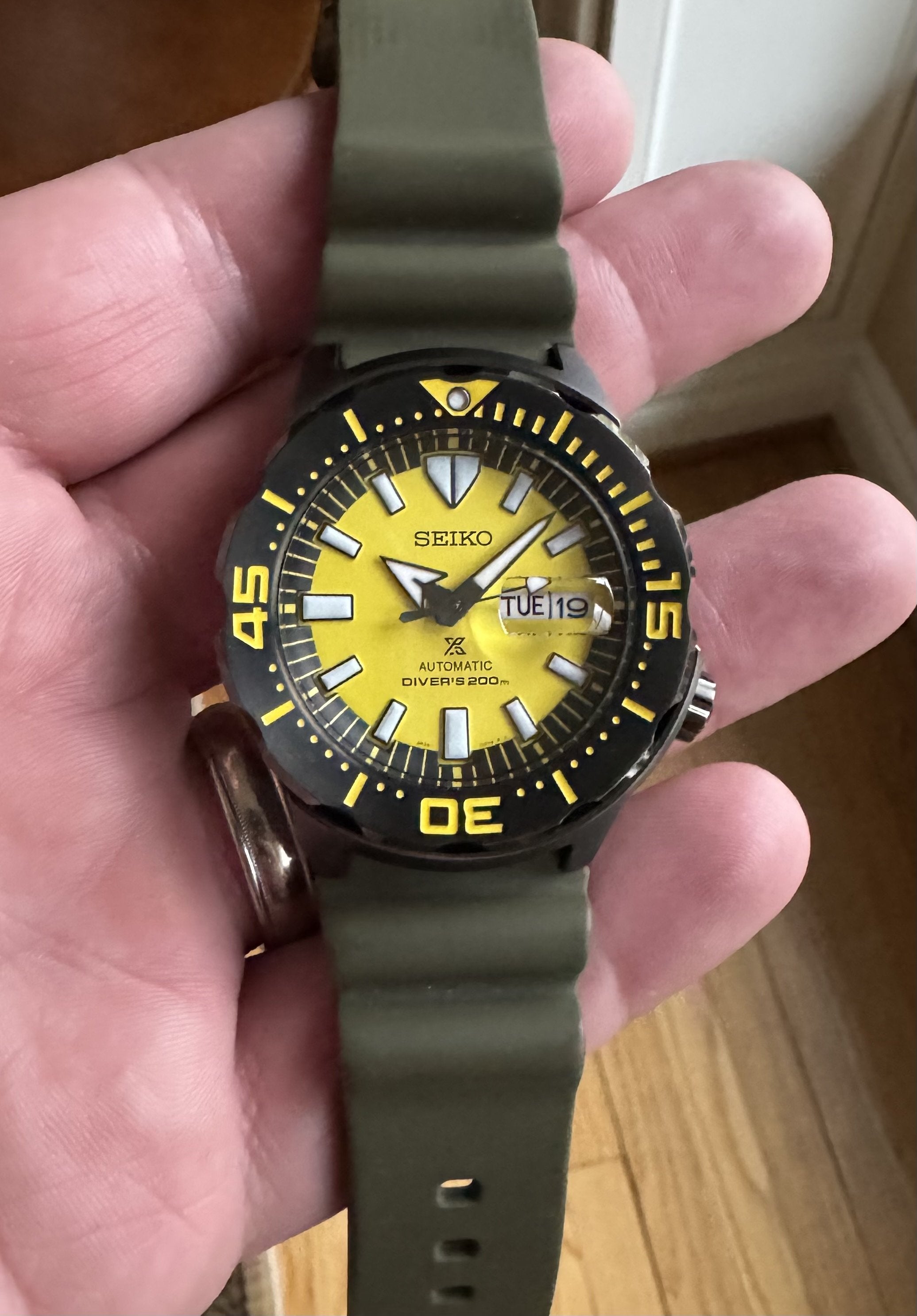 SOLD: Seiko Yellow Monster SRPF35 | WatchCharts Marketplace