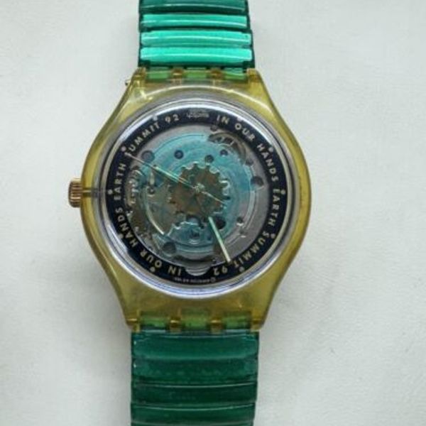 Swatch Wristwatch Automatic - Earth Summit 1992 | WatchCharts Marketplace