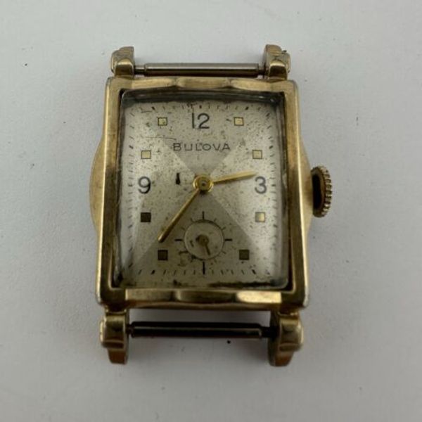 1953 Bulova 10K RGP Bezel Cal. 10BM Movement Mens WRIST WATCH L3 ...