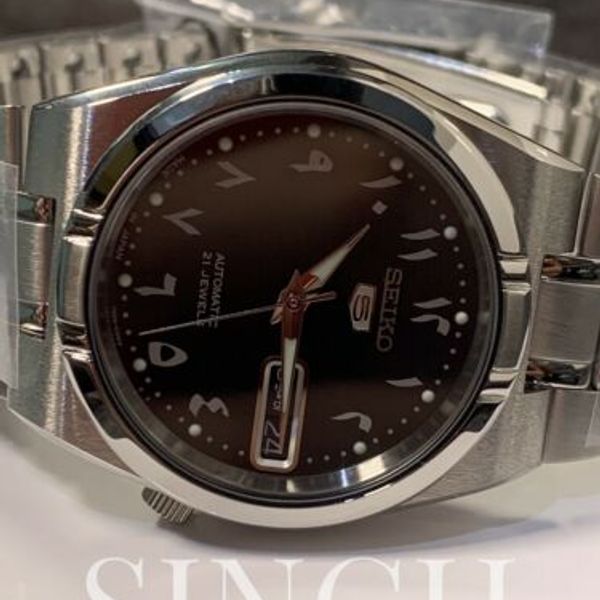 Seiko 5 SNK063J5 Automatic Watch Made in Japan RARE Arabic Dial Middle ...