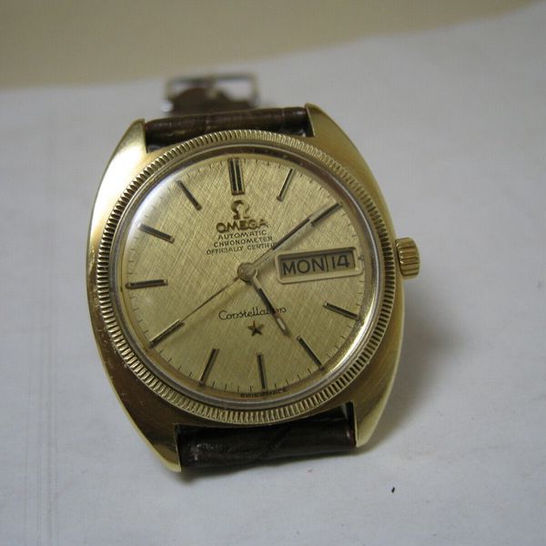 OMEGA COSTELLATION AUTOMATIC DAY/DATE 14k GOLD STAINLESS STEEL 1969 ...