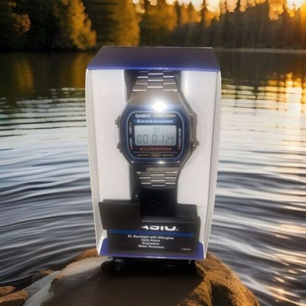 Casio Men's Watch Classic Digital Dial Stainless Steel Bracelet A158W-1 A168W-1 | WatchCharts ...