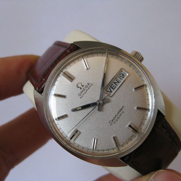 OMEGA SEAMASTER COSMIC DAY DATE WATCH EUORPEAN MODEL SILVER STARS DIAL ...