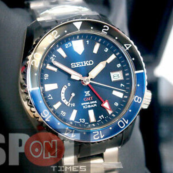 Seiko Prospex Spring Drive Titanium GMT 10 Bar Men's Watch SNR033J1 ...