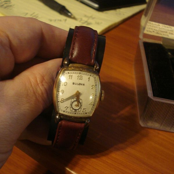 VINTAGE BULOVA 1940'S MECHANICAL WATCH 17 JEWEL 10AK MOVEMENT 10K RG ...