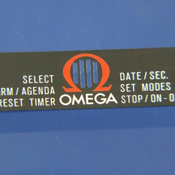 Vintage 1970s Omega Memomaster LCD Watch Alarm Cover / Panel / Badge ...