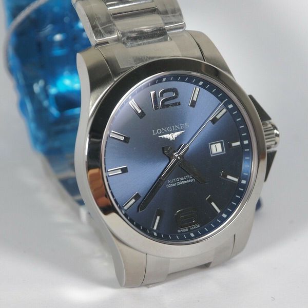 Longines Conquest Automatic Blue Dial Men's Watch L37784966 ...