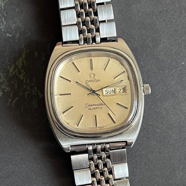 Vintage OMEGA Seamaster TV dial quartz, cal 1345, rare men's watch ref ...