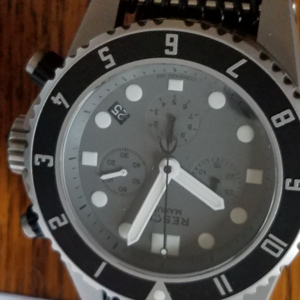 FS: RESCO Manus 92%, 12 hr bezel, box, black link bracelet ...