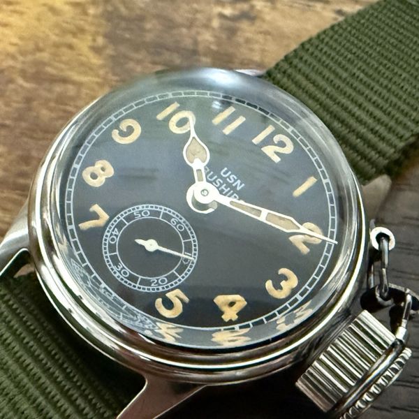 WW2 HAMILTON MILITARY WATCH SUB SECOND USN BUSHIPS WITH NEW FROGMAN ...