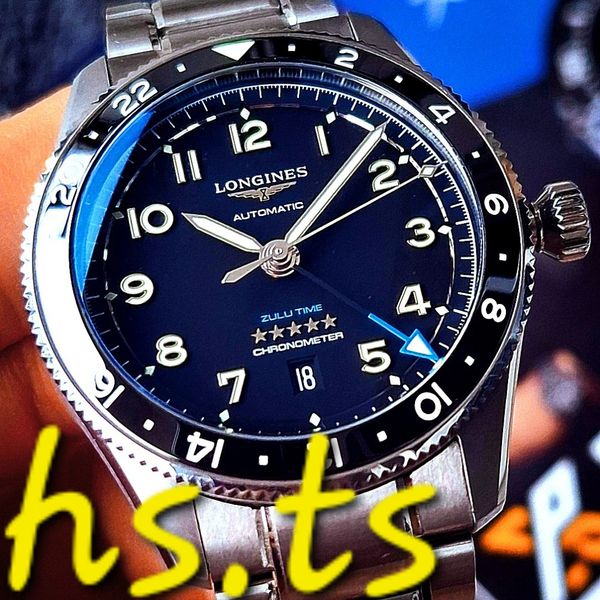 CHEAPEST 2023???? Longines Spirit Zulu GMT ⚫️ Black 42mm Automatic ...