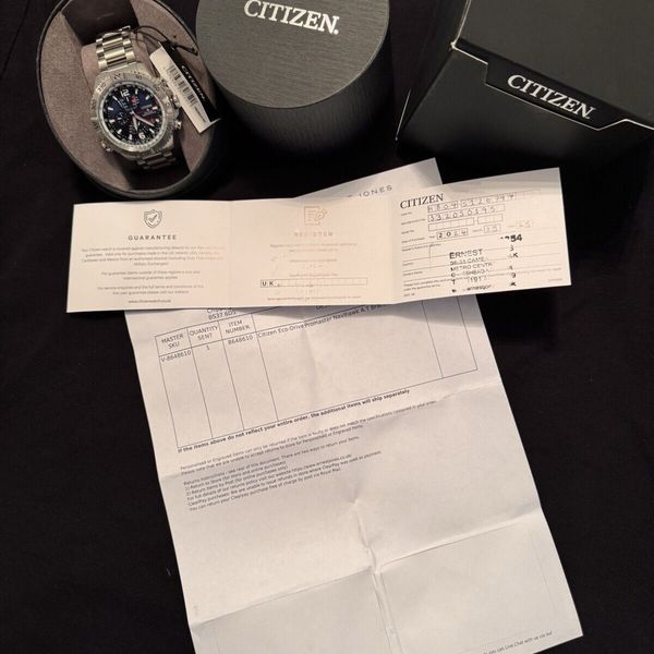 Citizen AT8220-55L Promaster Navihawk Sapphire Blue Dial Eco-Drive Men ...